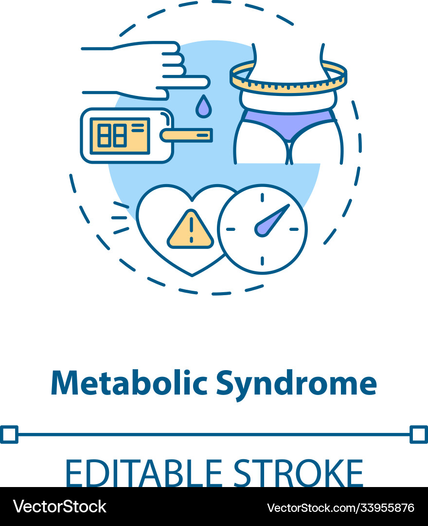 Metabolic syndrome concept icon Royalty Free Vector Image