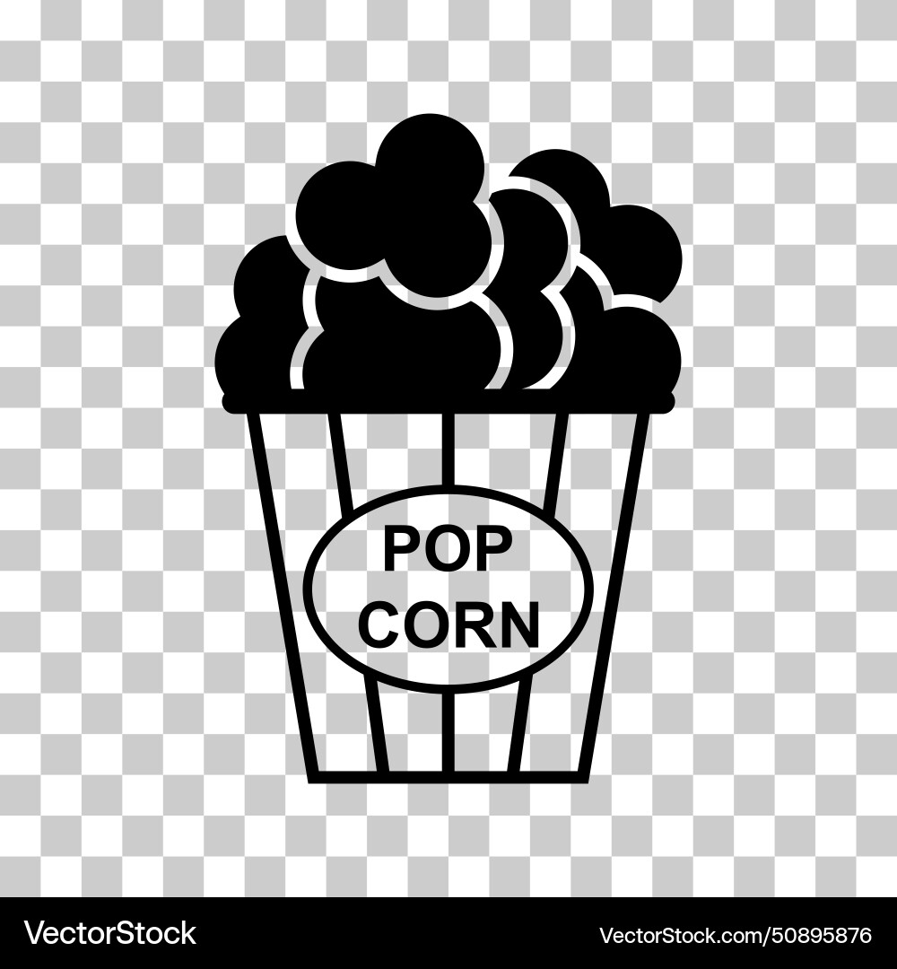 Popcorn food design icon web corn box snack flat Vector Image