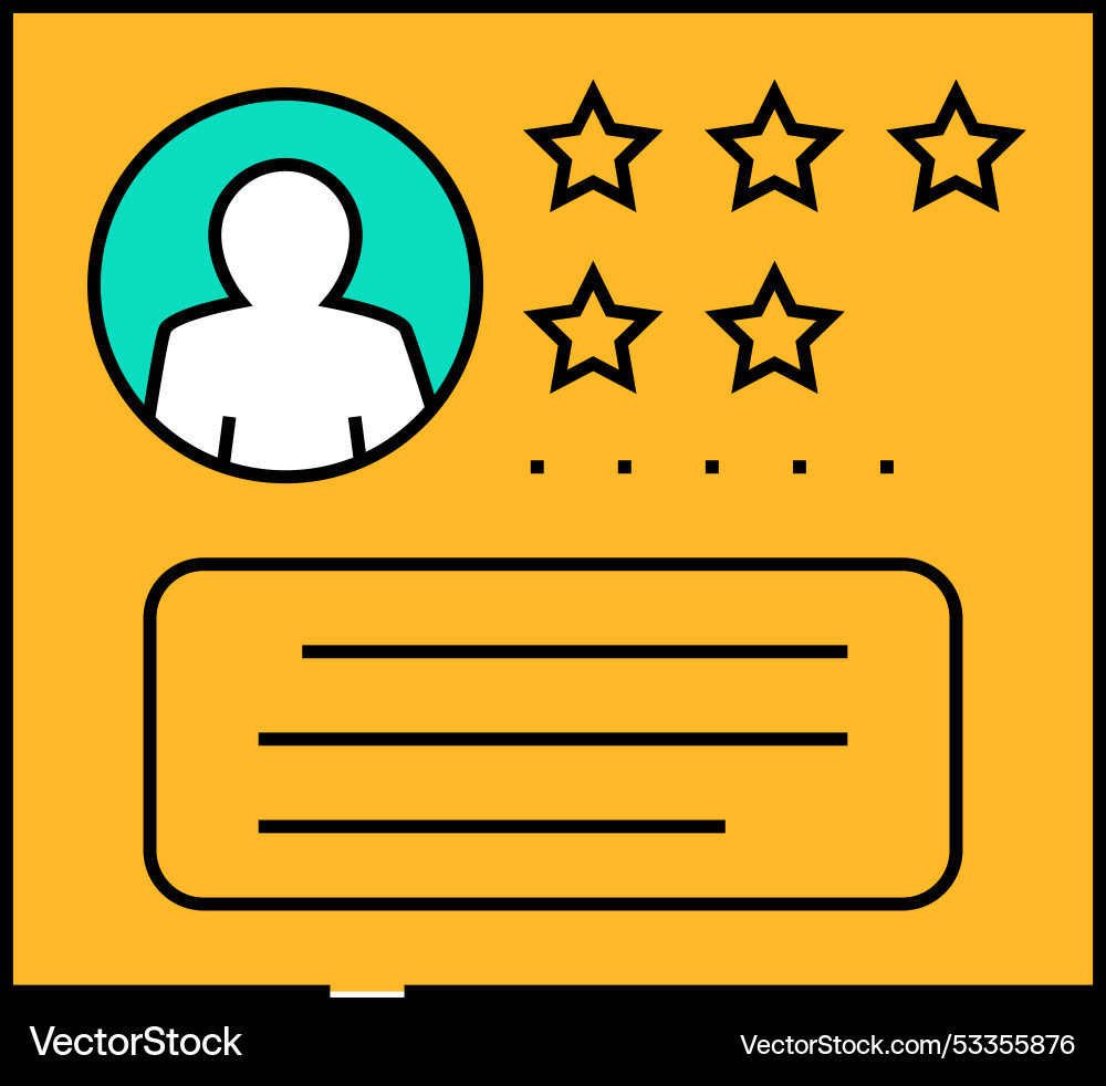 Positive testimonial icon color Royalty Free Vector Image