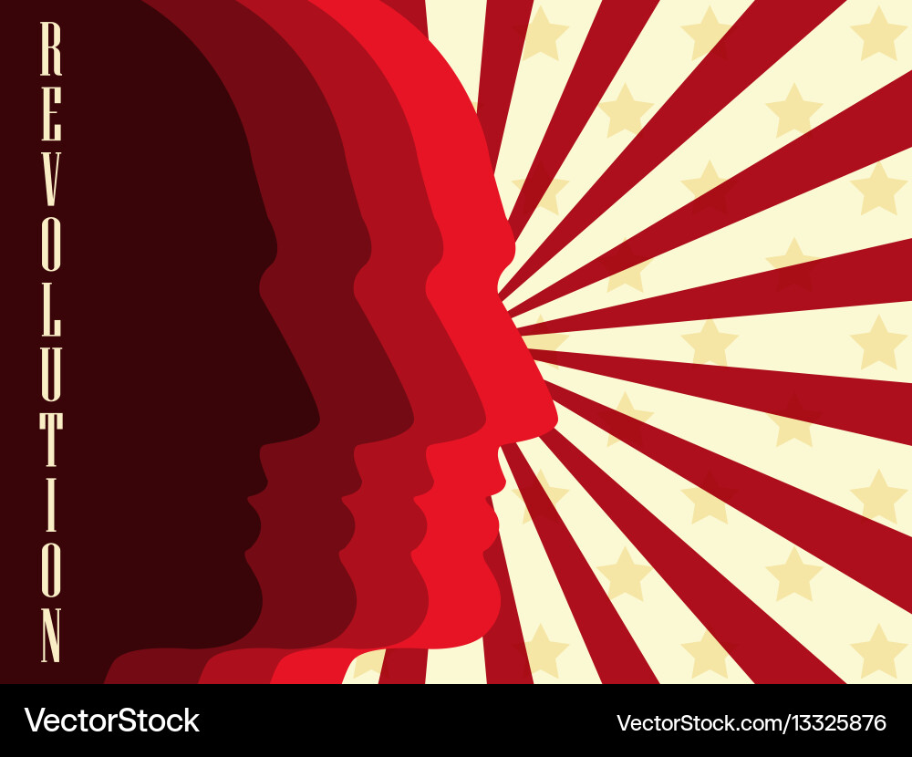 Revolution poster background with rays Royalty Free Vector