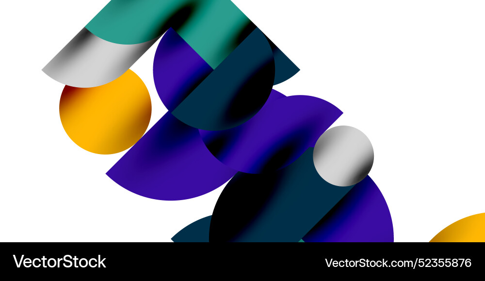 Shadow effect shiny circles and round triangles Vector Image