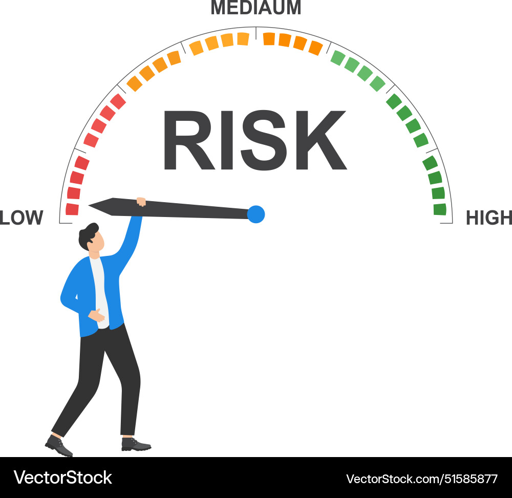 A businessman hanging on a risk me Royalty Free Vector Image