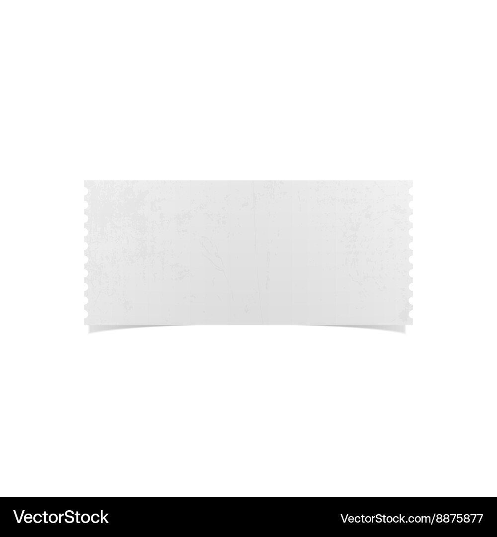 Blank ticket realistic mockup Royalty Free Vector Image
