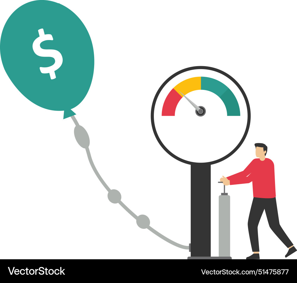 Cpi inflation indicator measurement Royalty Free Vector