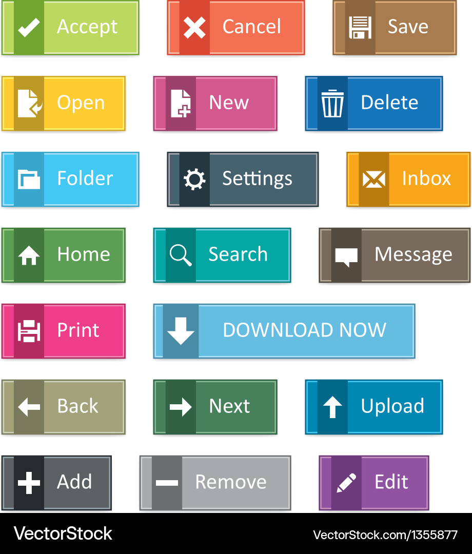 Elegant web icon buttons Royalty Free Vector Image