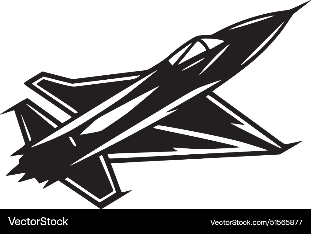 Fighter jet - high quality logo - ideal for Vector Image