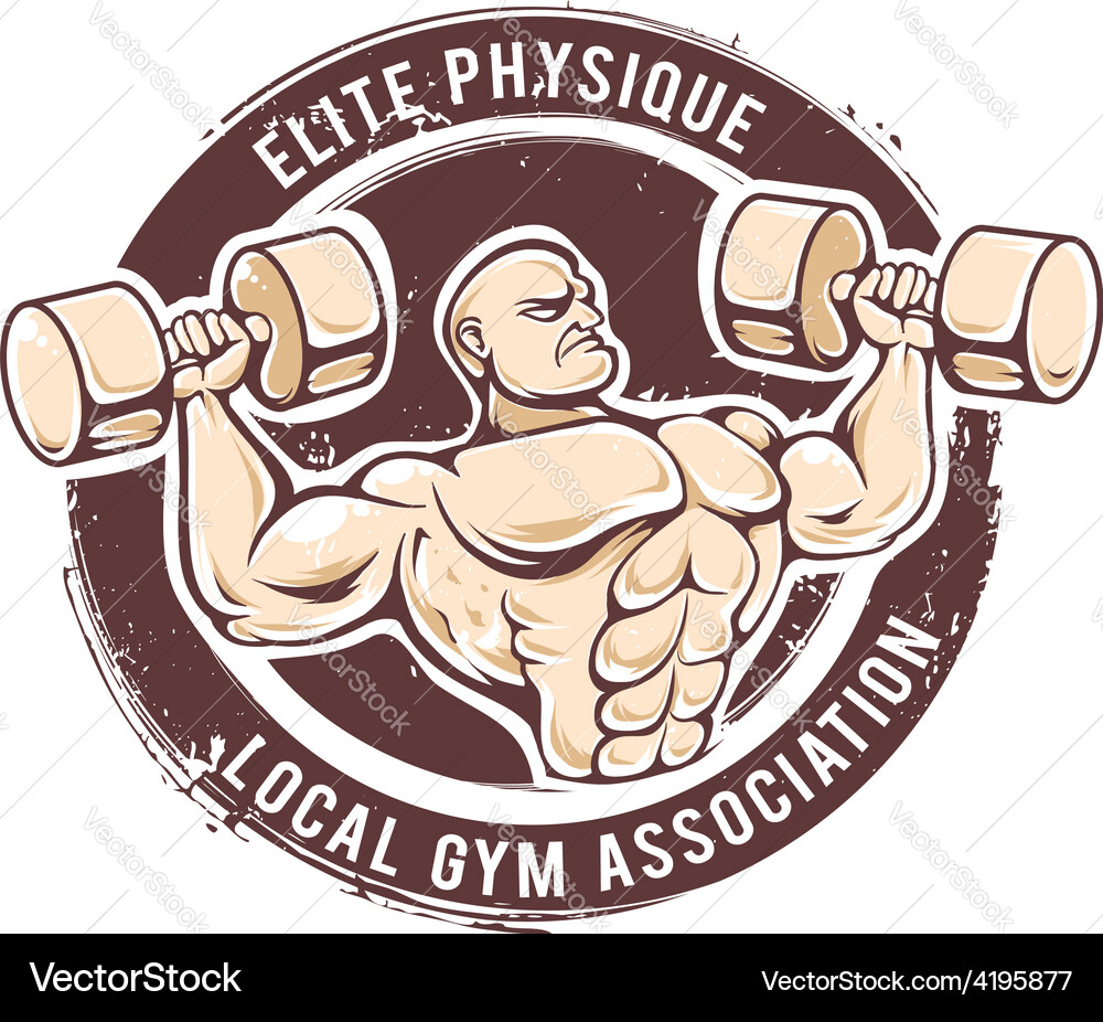 Gym man Royalty Free Vector Image - VectorStock