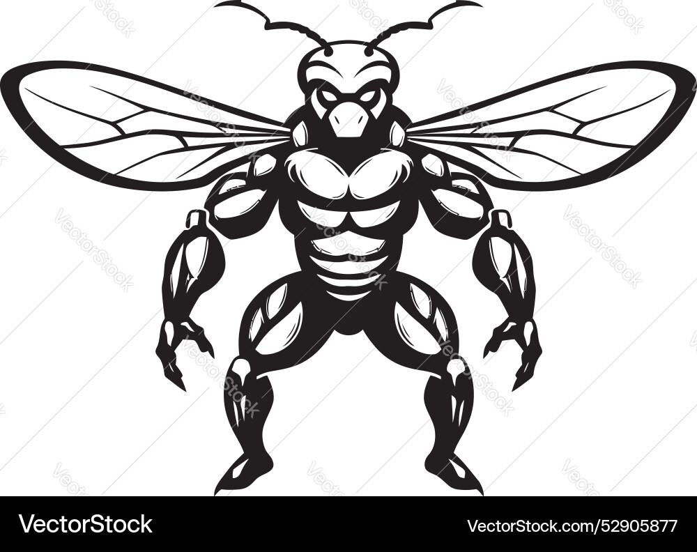 Iconic aggression in black monochrome silhouette Vector Image