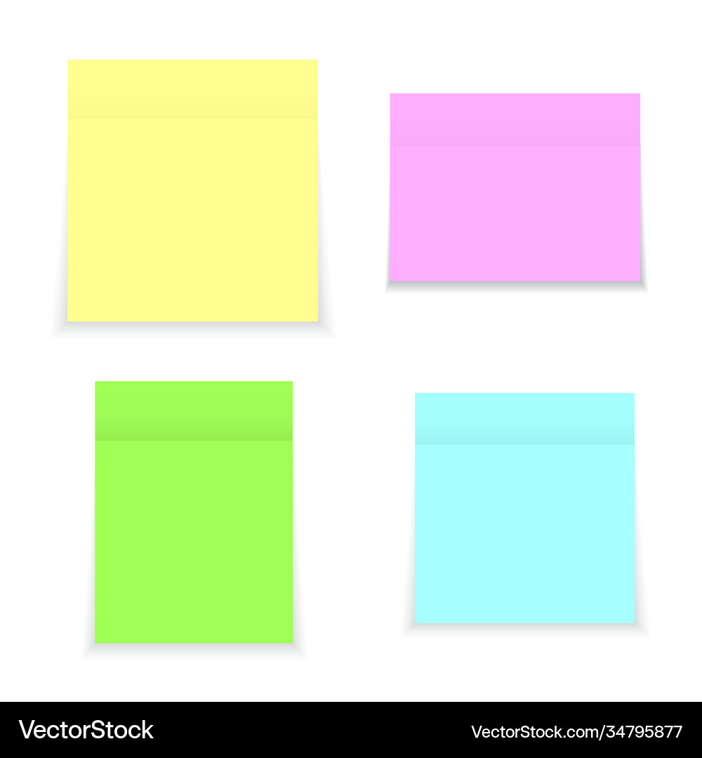 Realistic Sticky Notes Royalty Free Vector Image