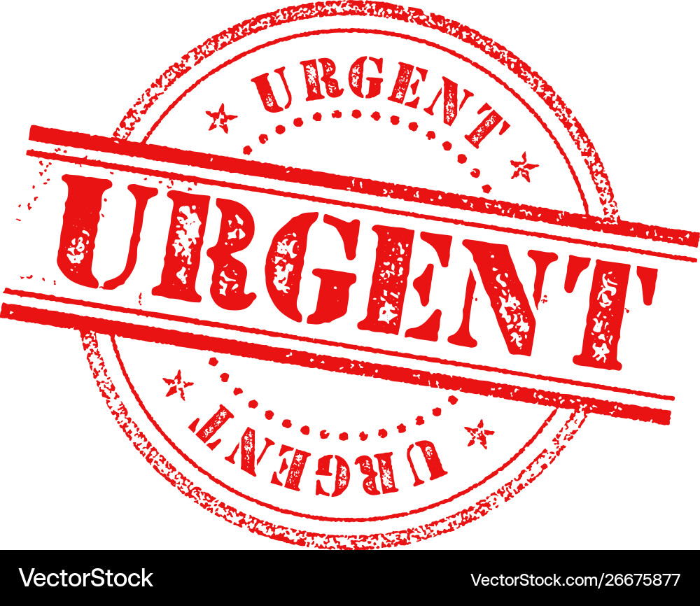 Urgent stamp Royalty Free Vector Image - VectorStock