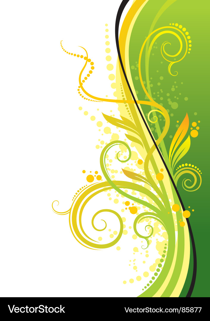 Waves leaves Royalty Free Vector Image - VectorStock