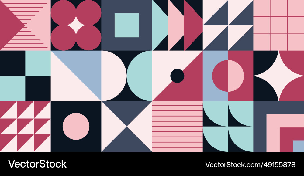 Abstract geometric design shapes pattern Vector Image