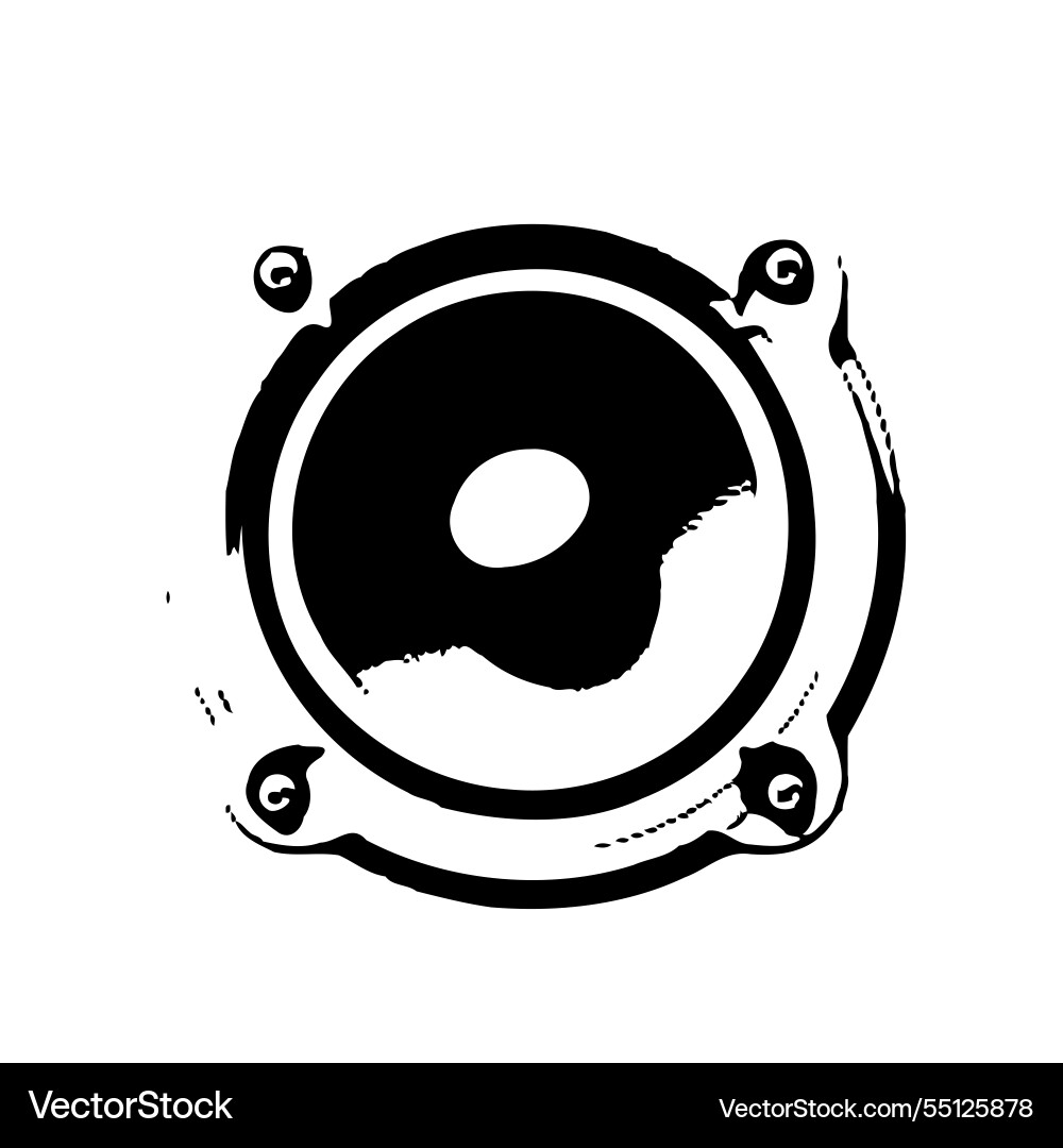 Abstract speaker design black and white Royalty Free Vector