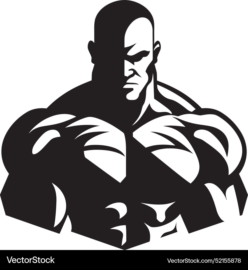 Anatomy unveiled a bodybuilders Royalty Free Vector Image