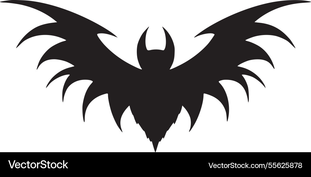 Bat - minimalist and flat logo Royalty Free Vector Image