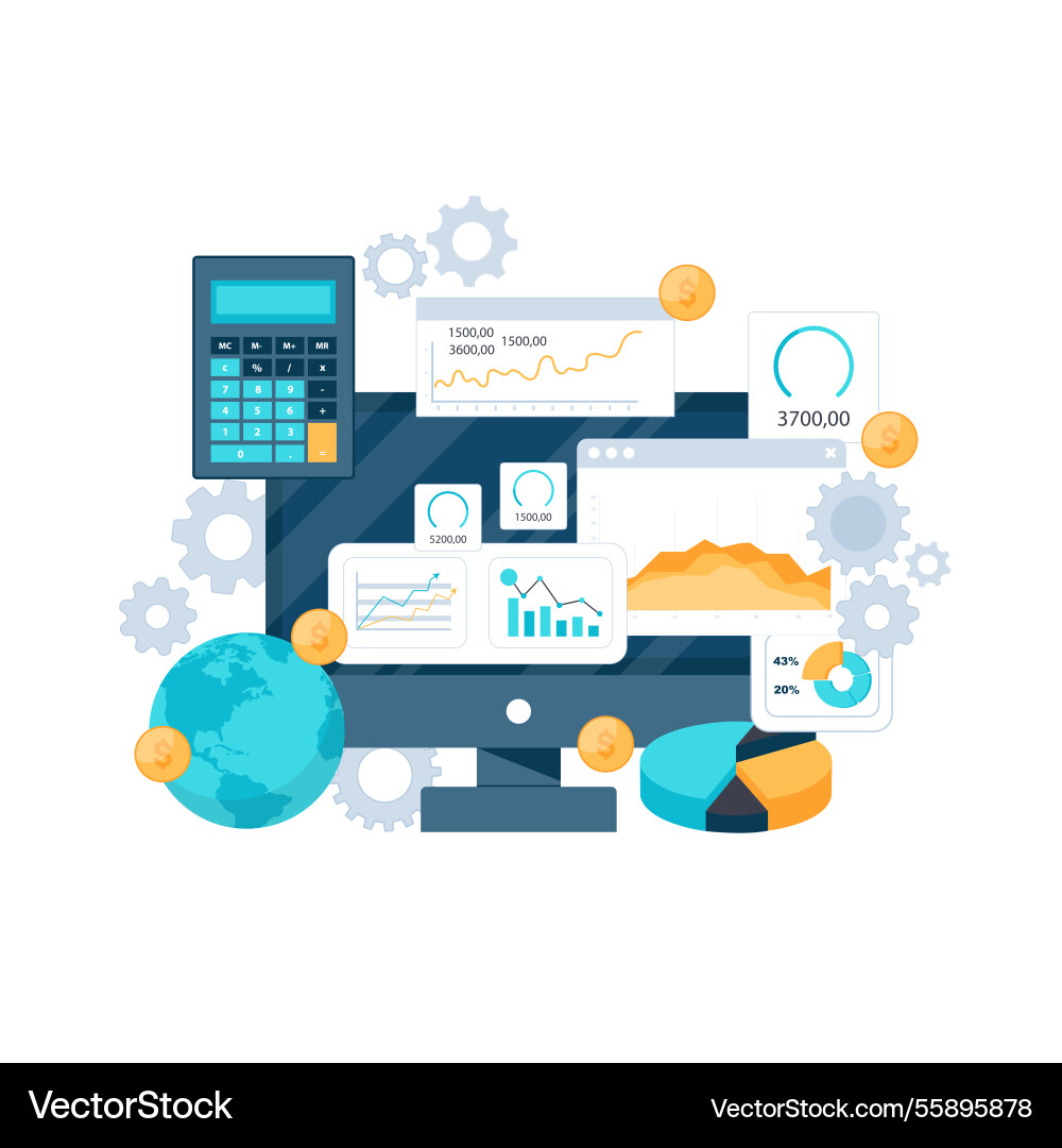 Business forecast concept Royalty Free Vector Image