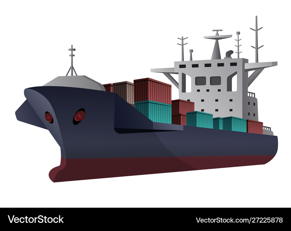 Cargo ship Royalty Free Vector Image - VectorStock