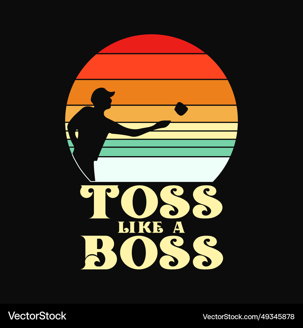 Cornhole Toss Like a Boss Retro Royalty Free Vector Image