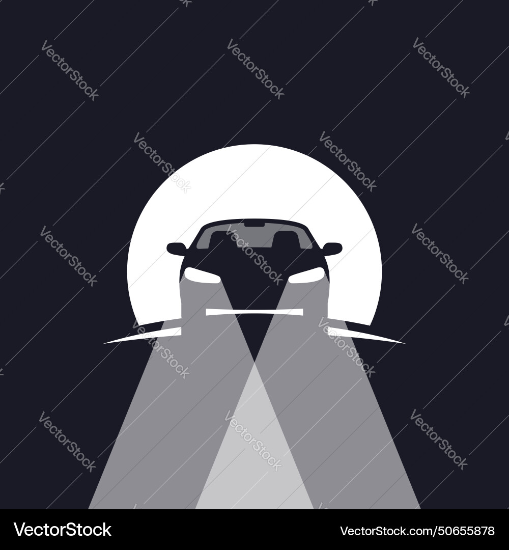 Light headlights Royalty Free Vector Image - VectorStock