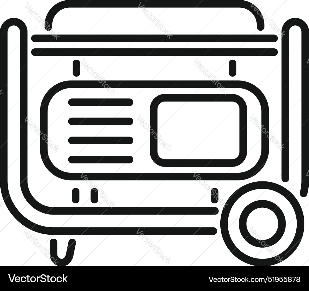 Portable power generator supplying electricity Vector Image