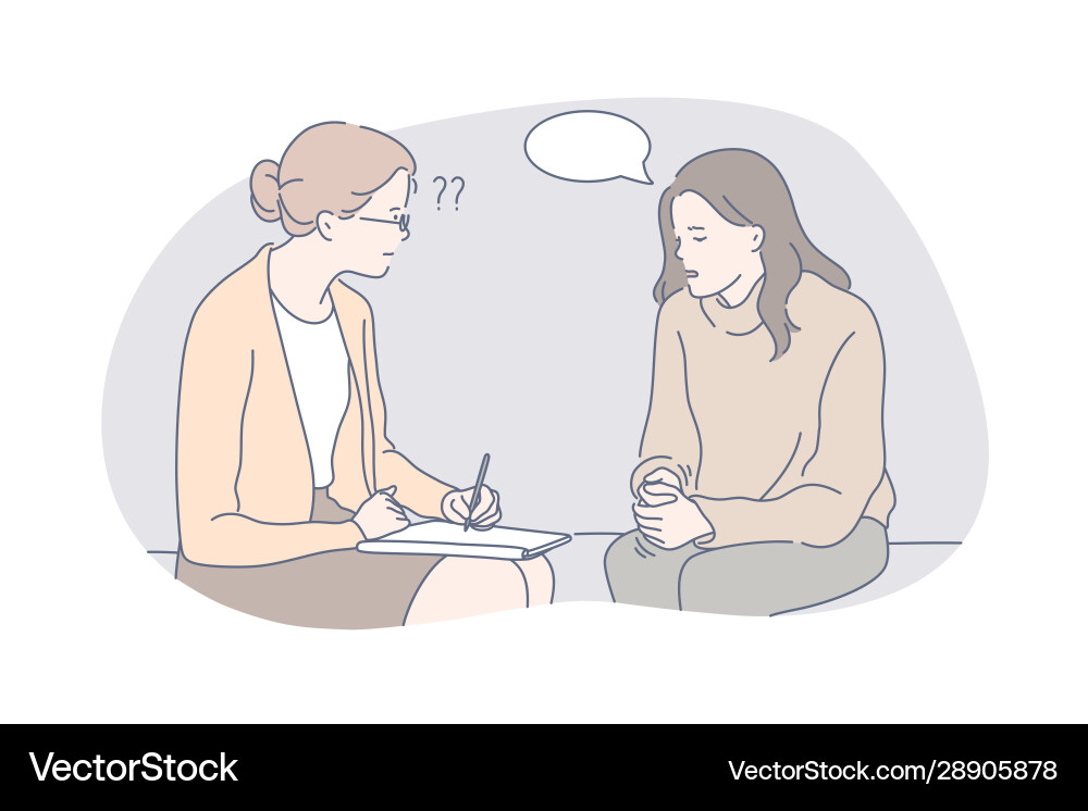 Psychology communication depression speech Vector Image