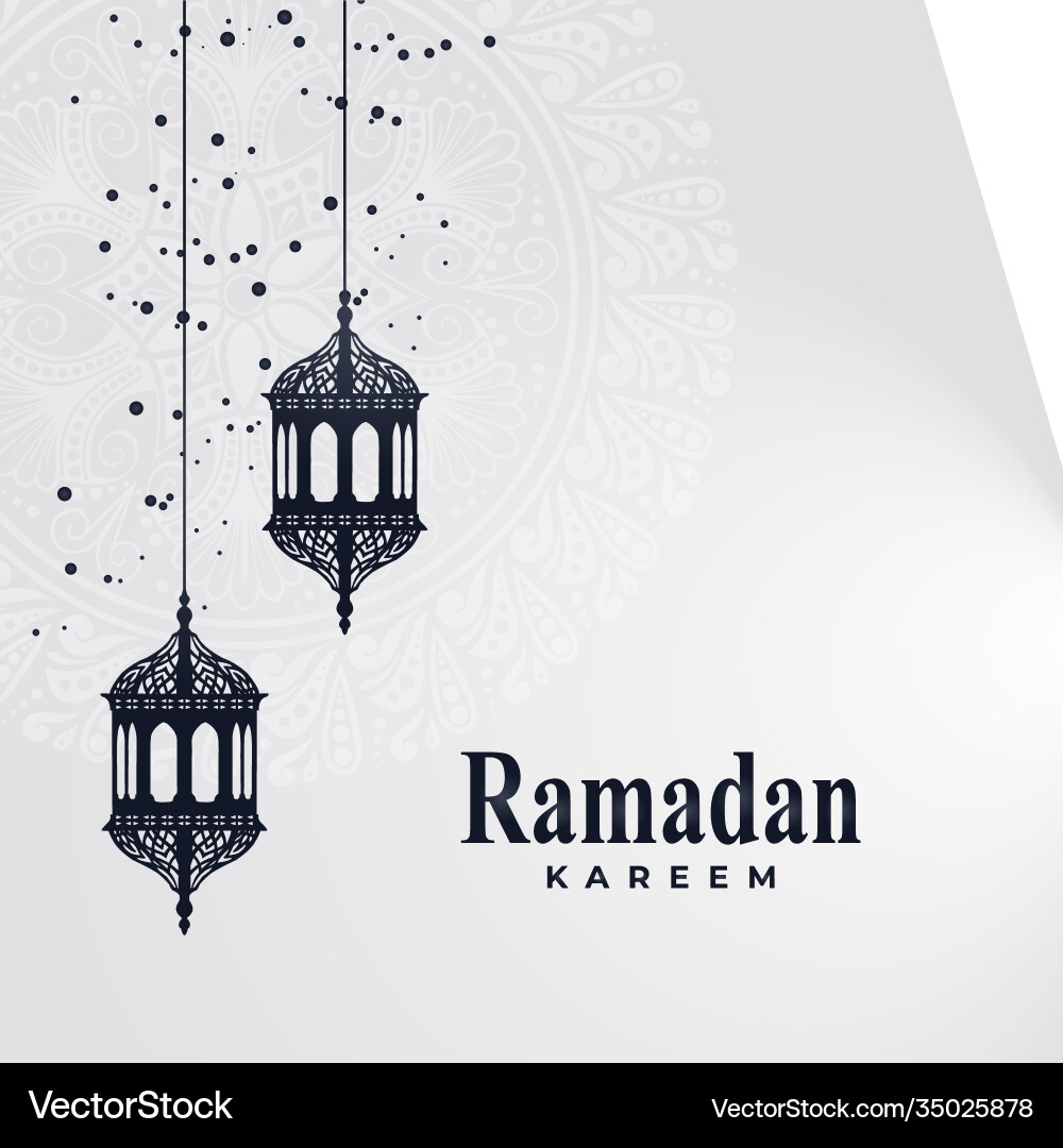 Ramadan kareem greeting card template Royalty Free Vector