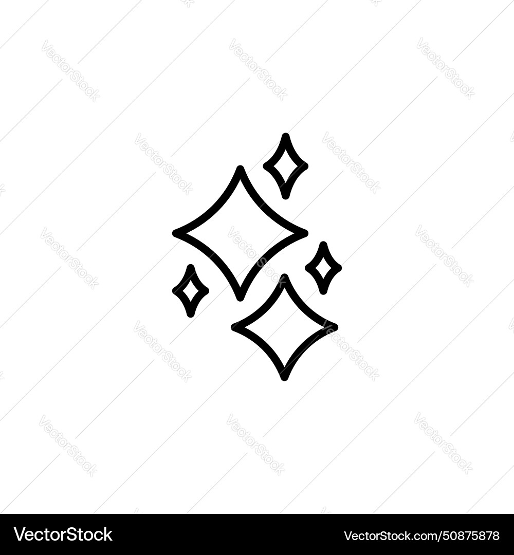 Shine icon set magic twinkle sparkle and glitter Vector Image