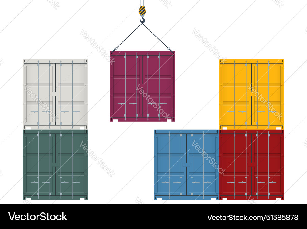 Ship delivery sea logistics warehouse cargo Vector Image