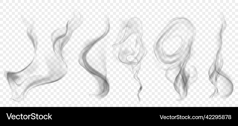 Smoke set Royalty Free Vector Image - VectorStock
