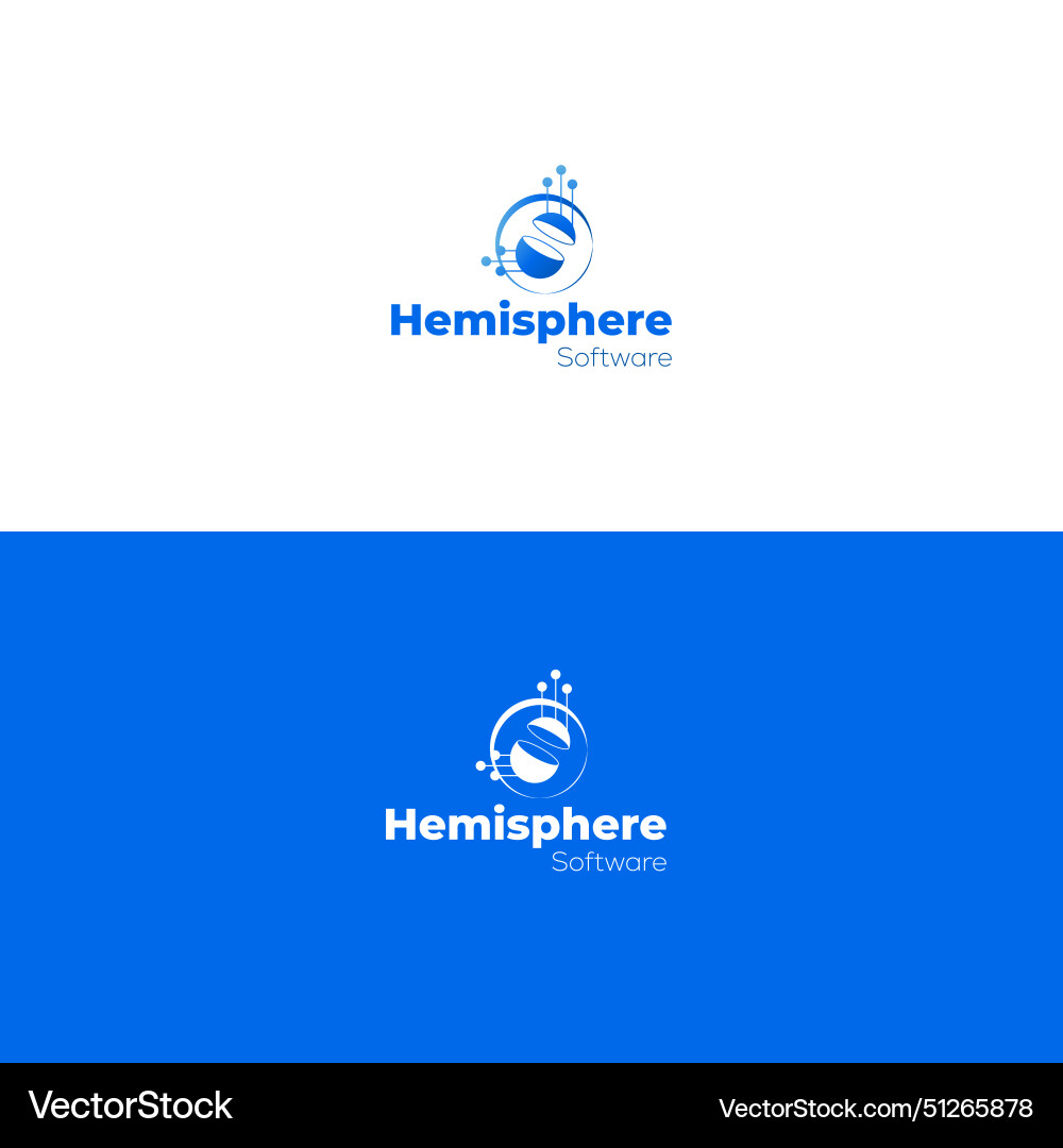 Technology company logo Royalty Free Vector Image