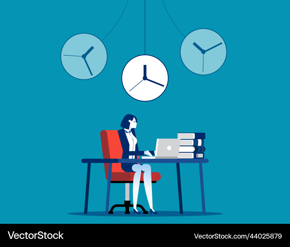 A business person is hypnotized to work hypnosis Vector Image