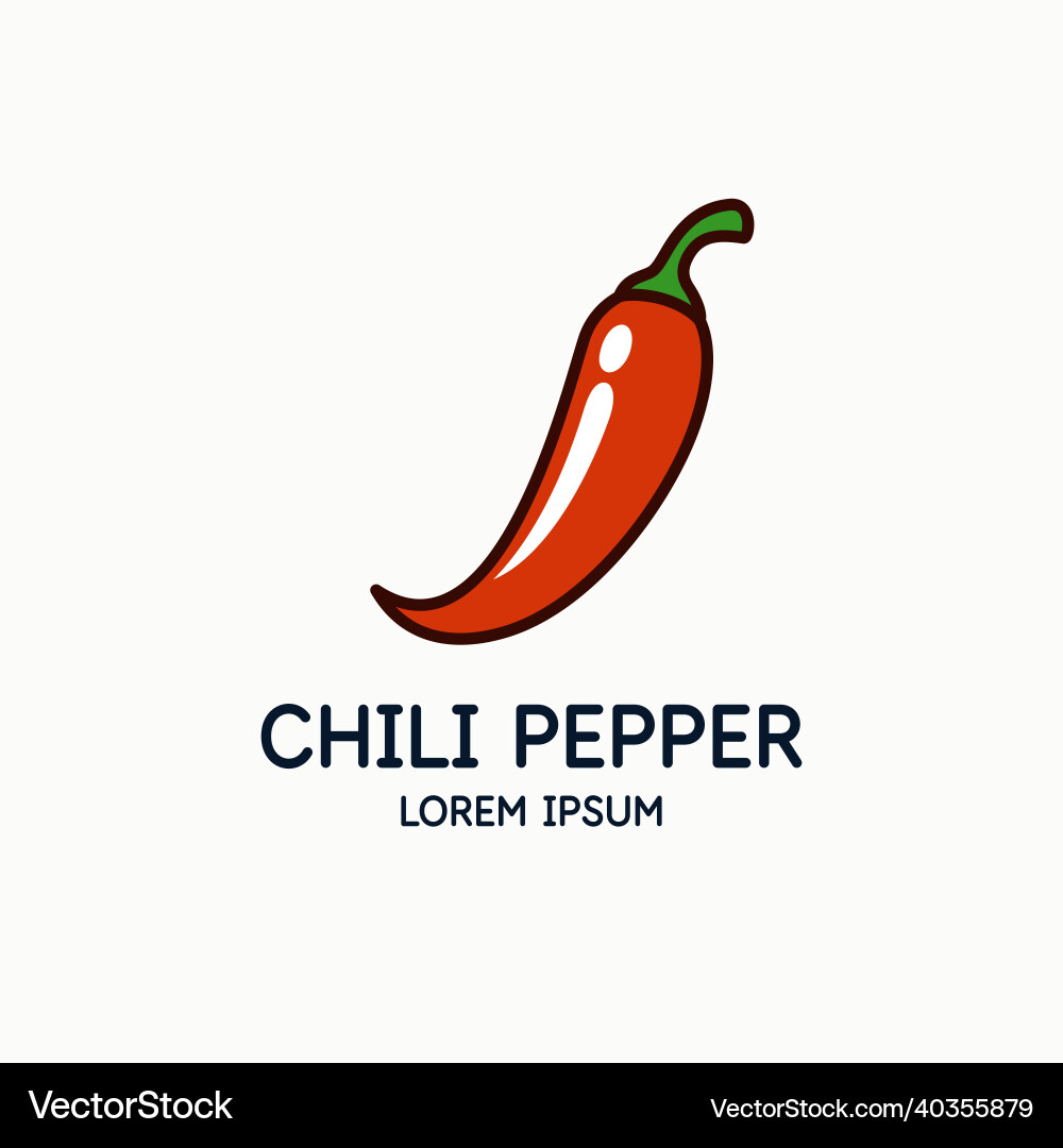 A pepper in modern style Royalty Free Vector Image