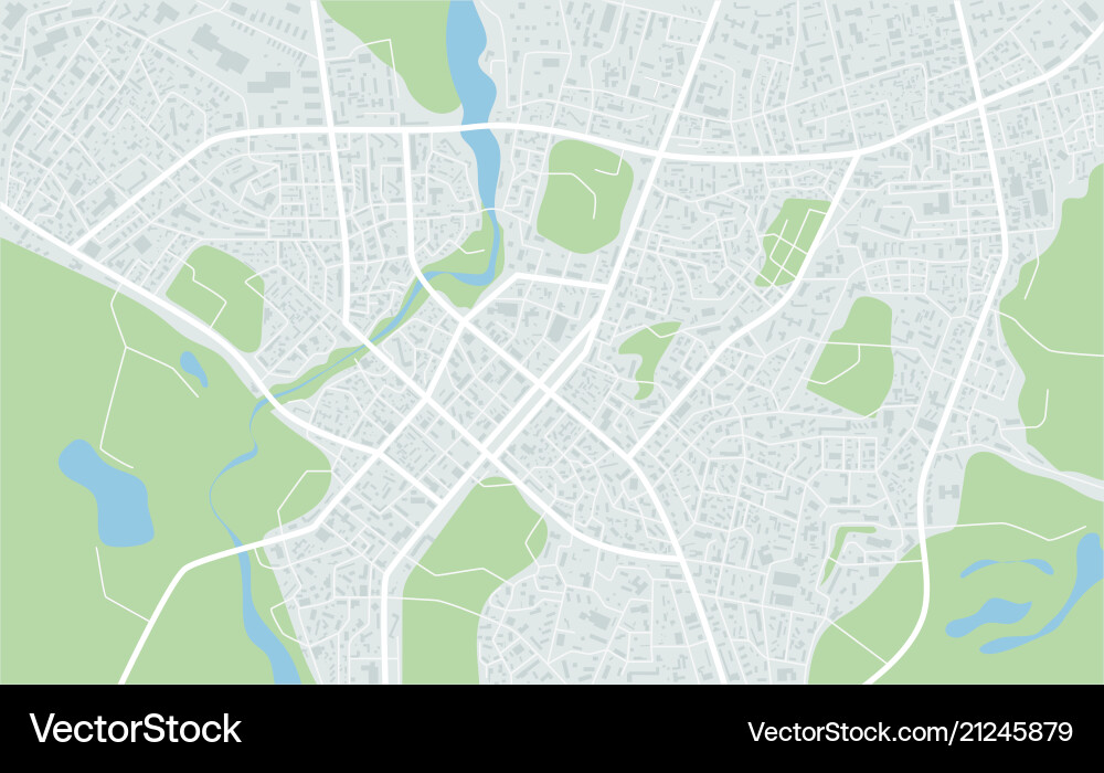 Abstract flat map of city plan town Royalty Free Vector