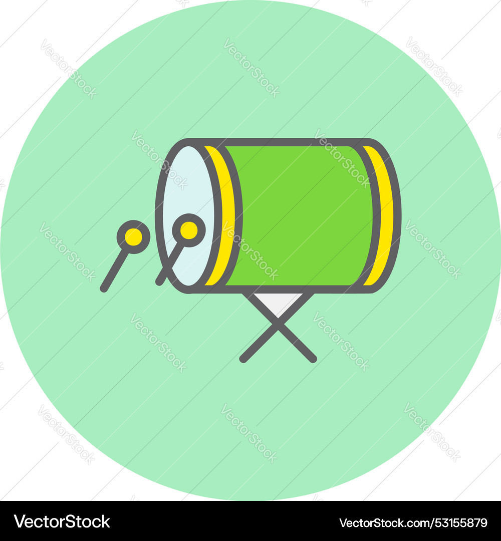 Bedug line filled circle icon Royalty Free Vector Image