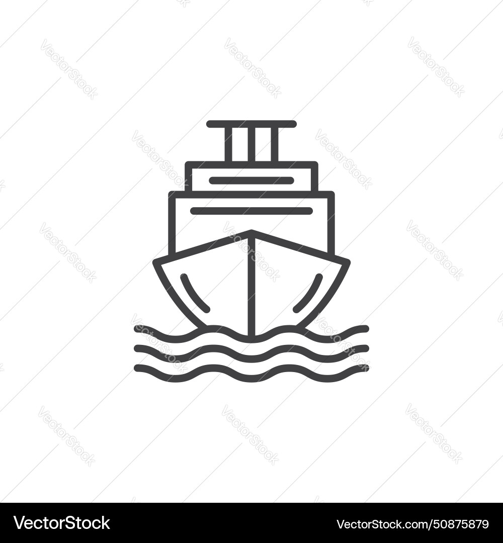 Ship icon set cruise cargo container symbol Vector Image