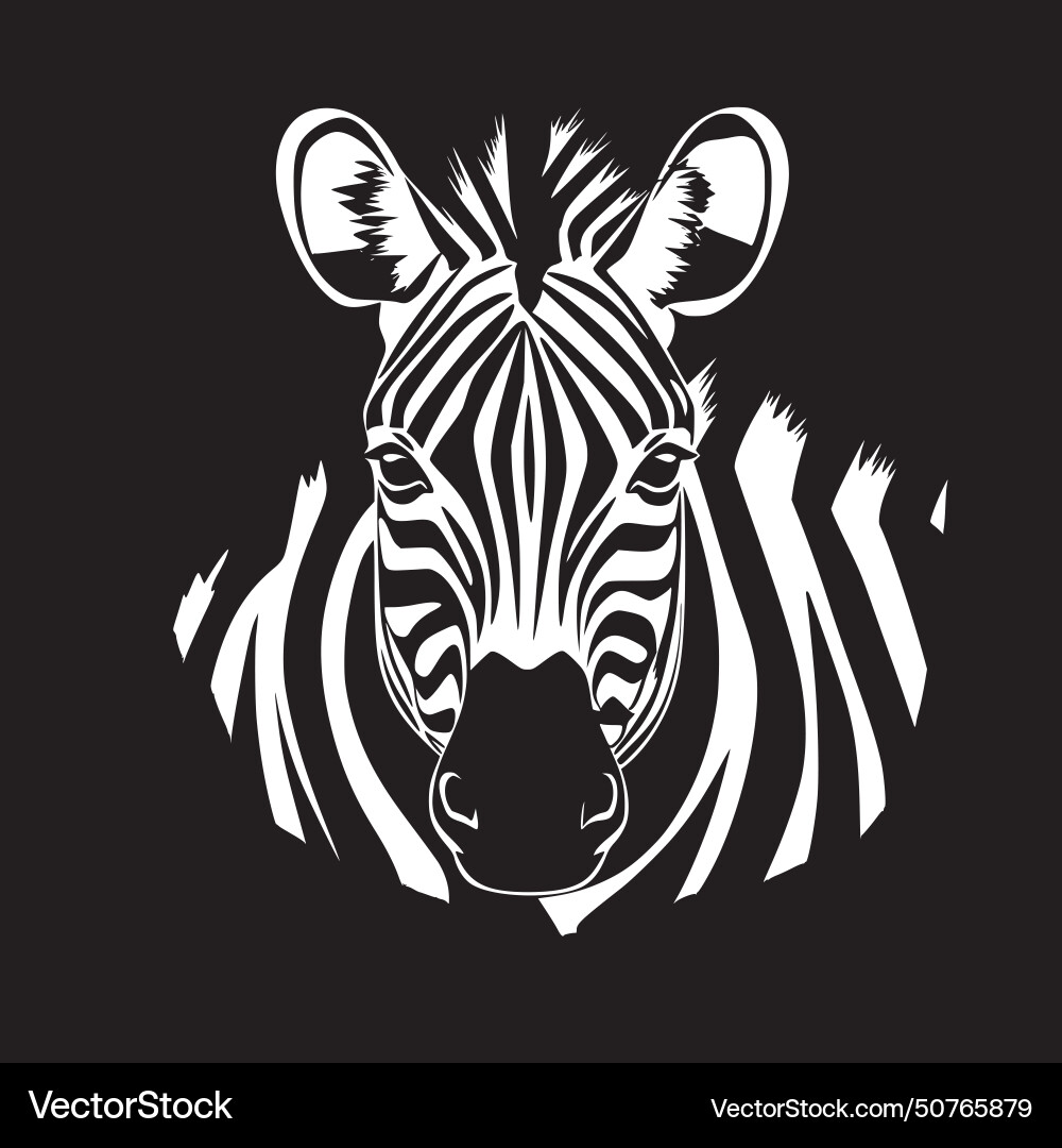 Zebra - minimalist and simple silhouette Vector Image