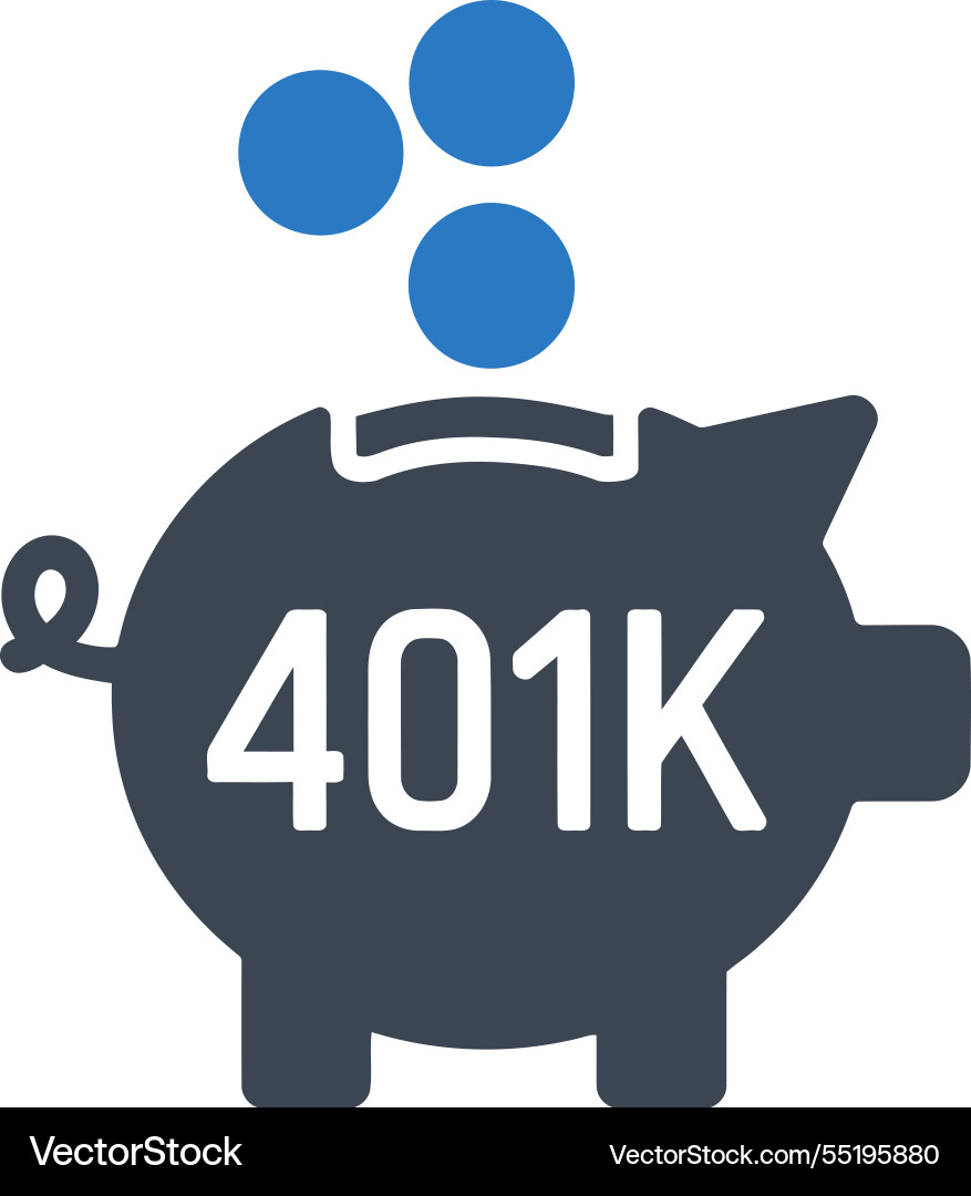 401k savings icon Royalty Free Vector Image - VectorStock