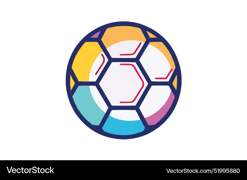 Futbol color icon isolated on white background Vector Image