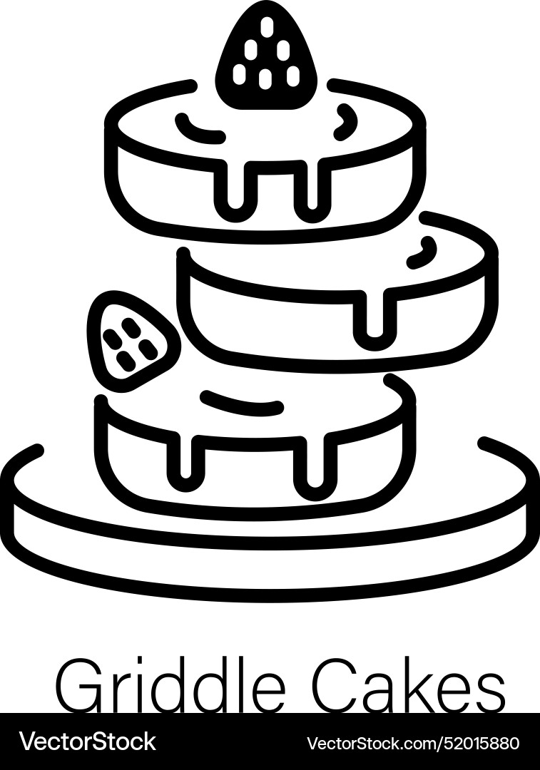 Griddle cakes Royalty Free Vector Image - VectorStock
