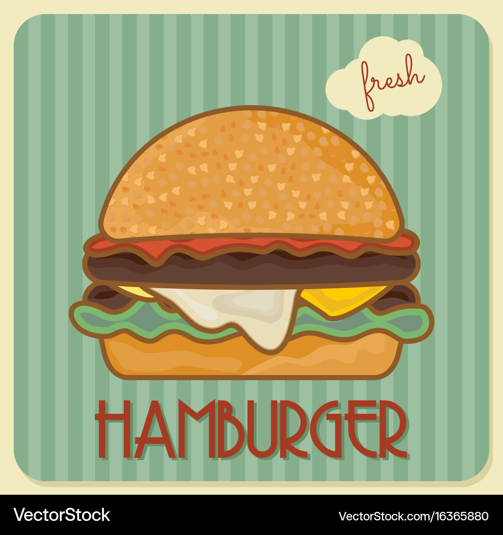 Hamburger Royalty Free Vector Image - VectorStock