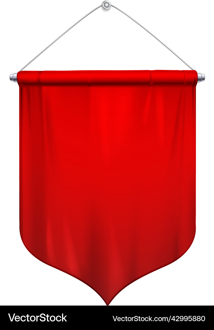 Hanging red pennon composition Royalty Free Vector Image