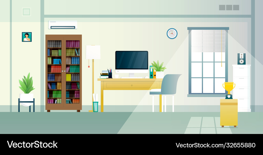 Home office Royalty Free Vector Image - VectorStock