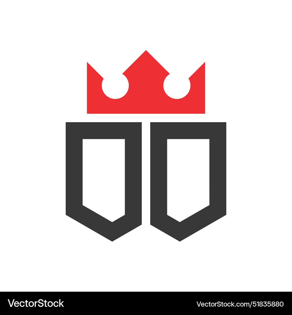 Letter oo crown logo Royalty Free Vector Image