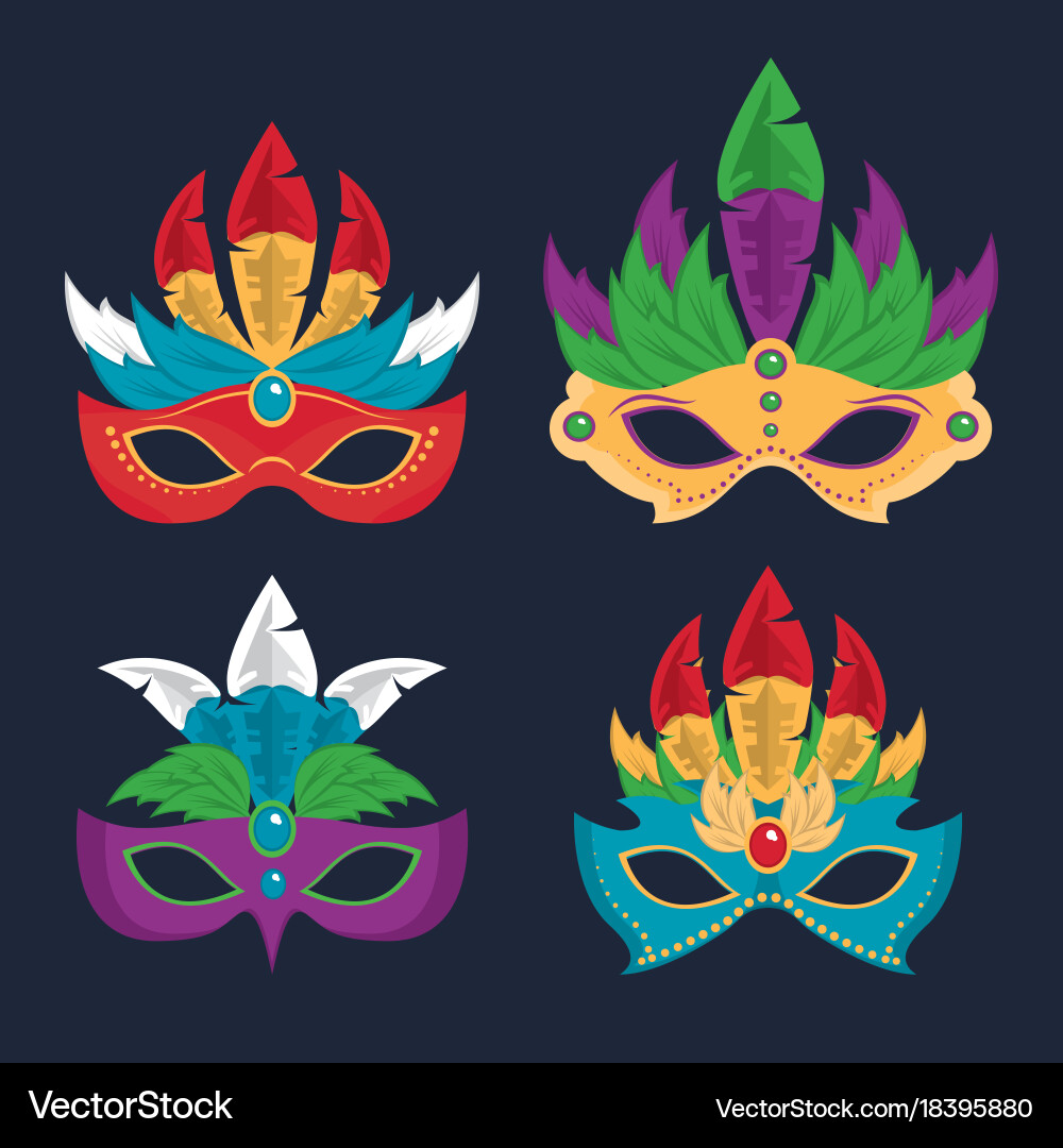 Mascara carnival design Royalty Free Vector Image