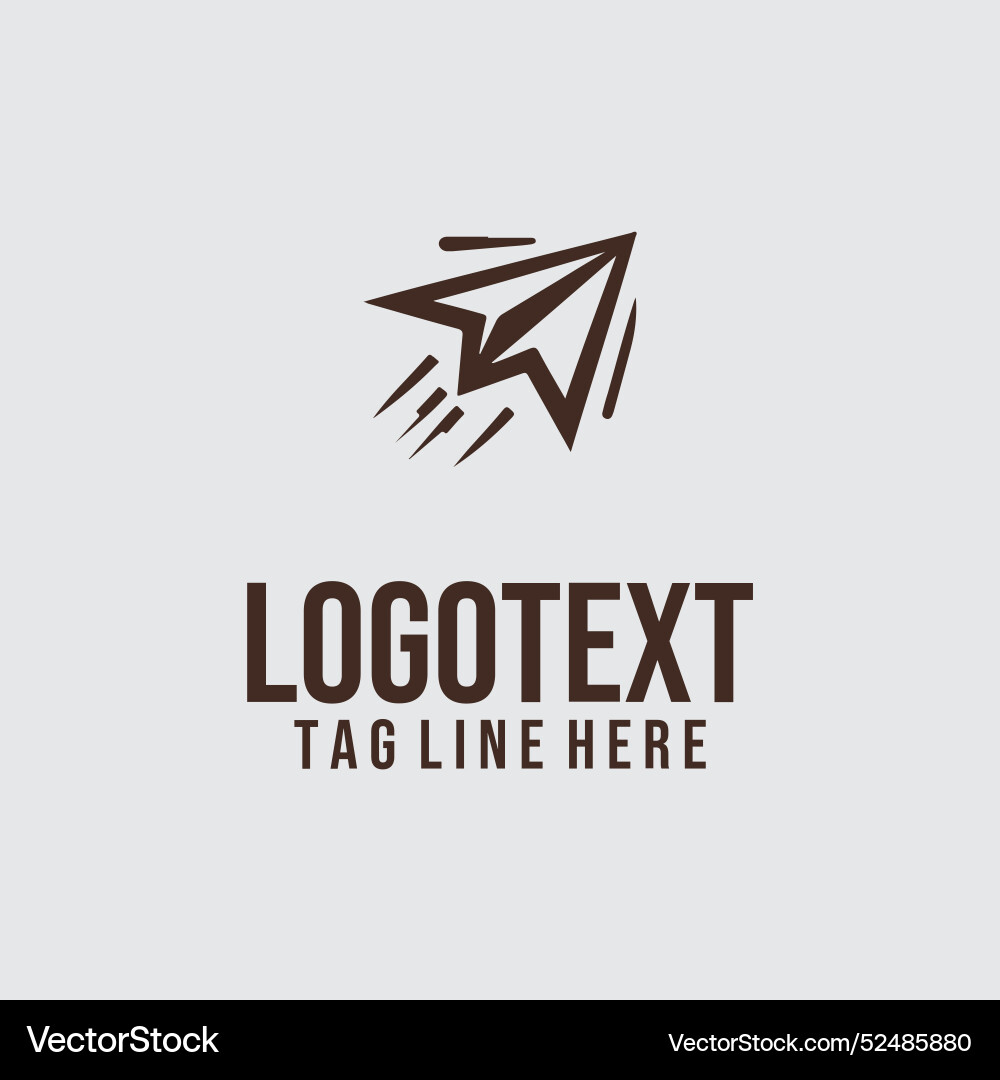 Paper plane logo Royalty Free Vector Image - VectorStock