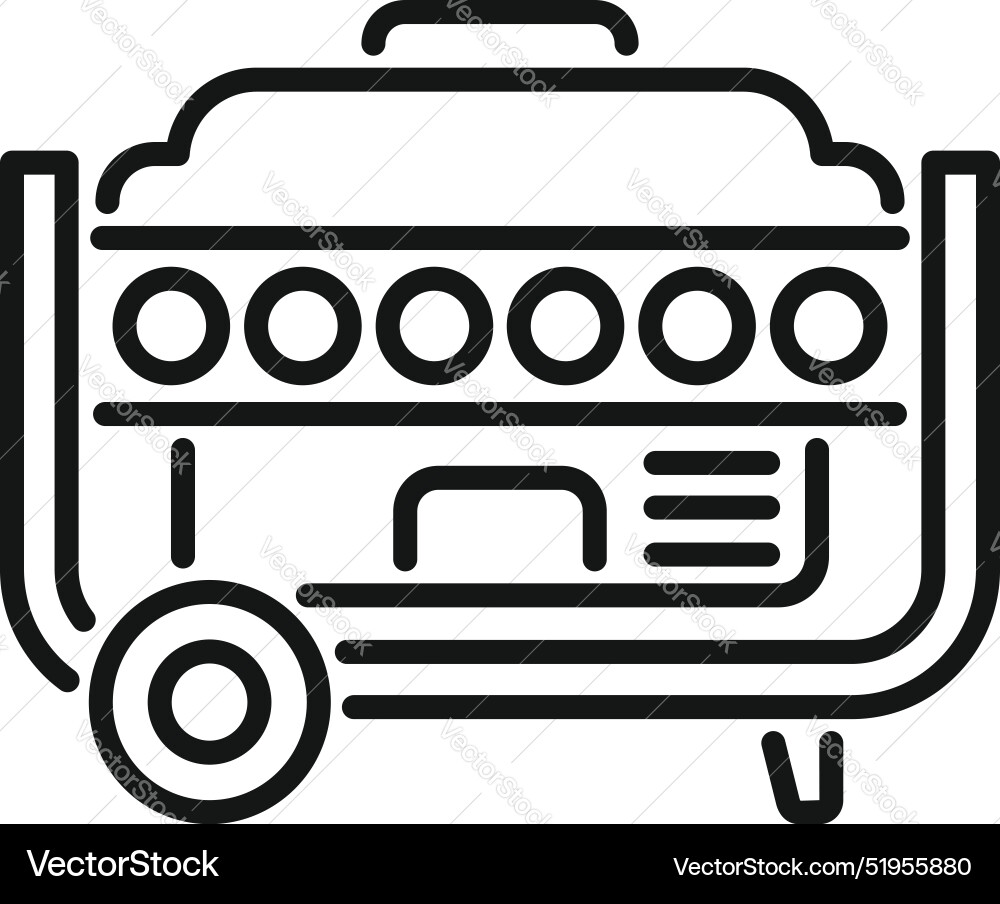 Portable generator providing power during Vector Image