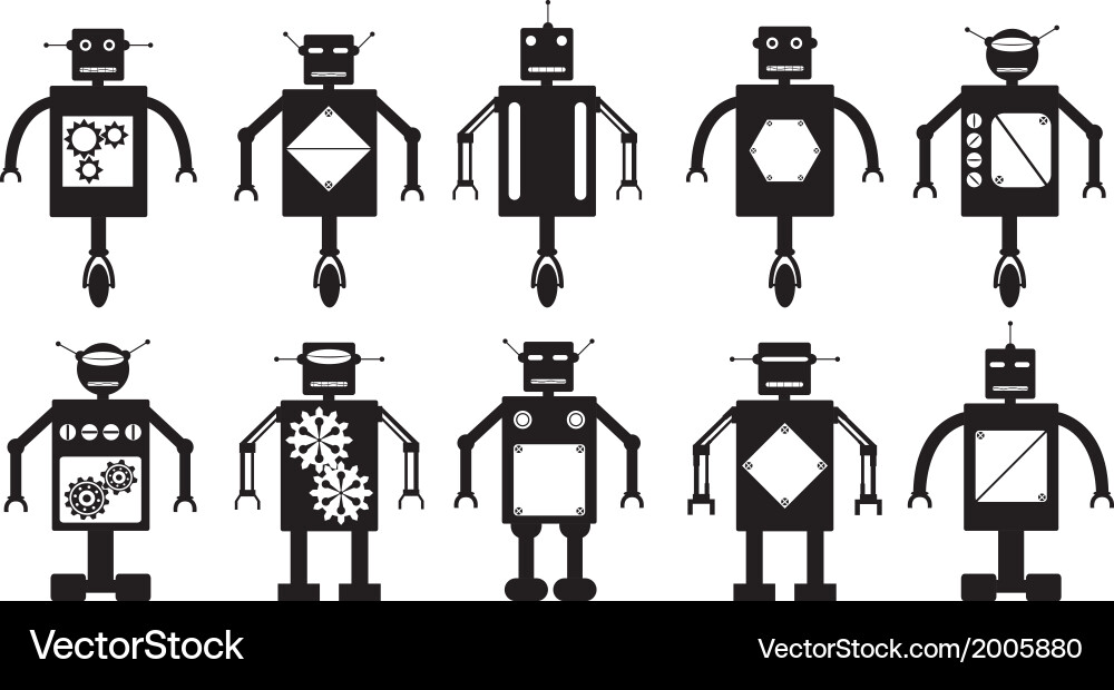 Robots Royalty Free Vector Image - VectorStock