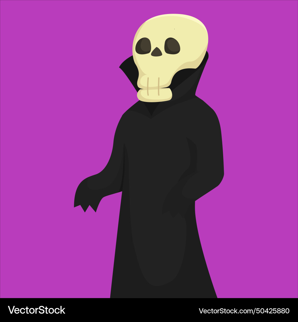 Scary halloween skeleton character design Vector Image