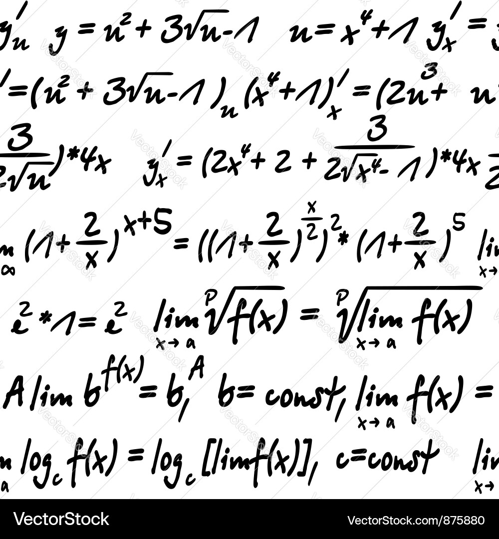 Seamless with algebra symbols Royalty Free Vector Image
