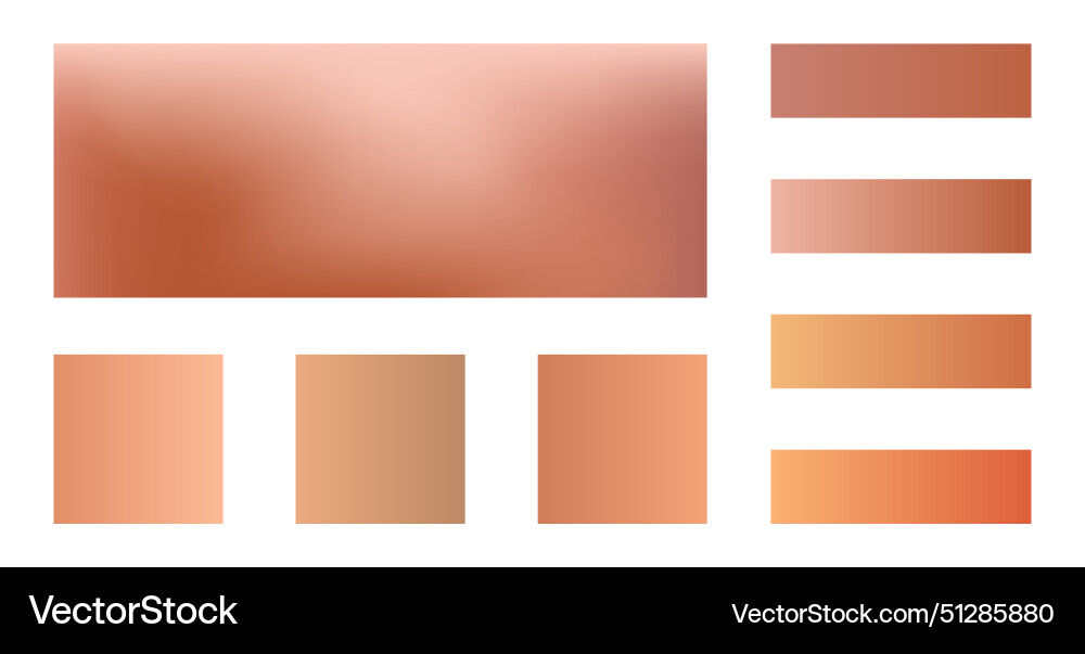 Set of soft nude gradient backgrounds Royalty Free Vector